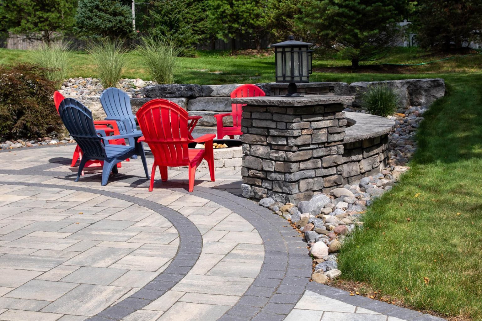 Seating Wall Installation Syracuse NY | Hunter Springs Landscape Artisans