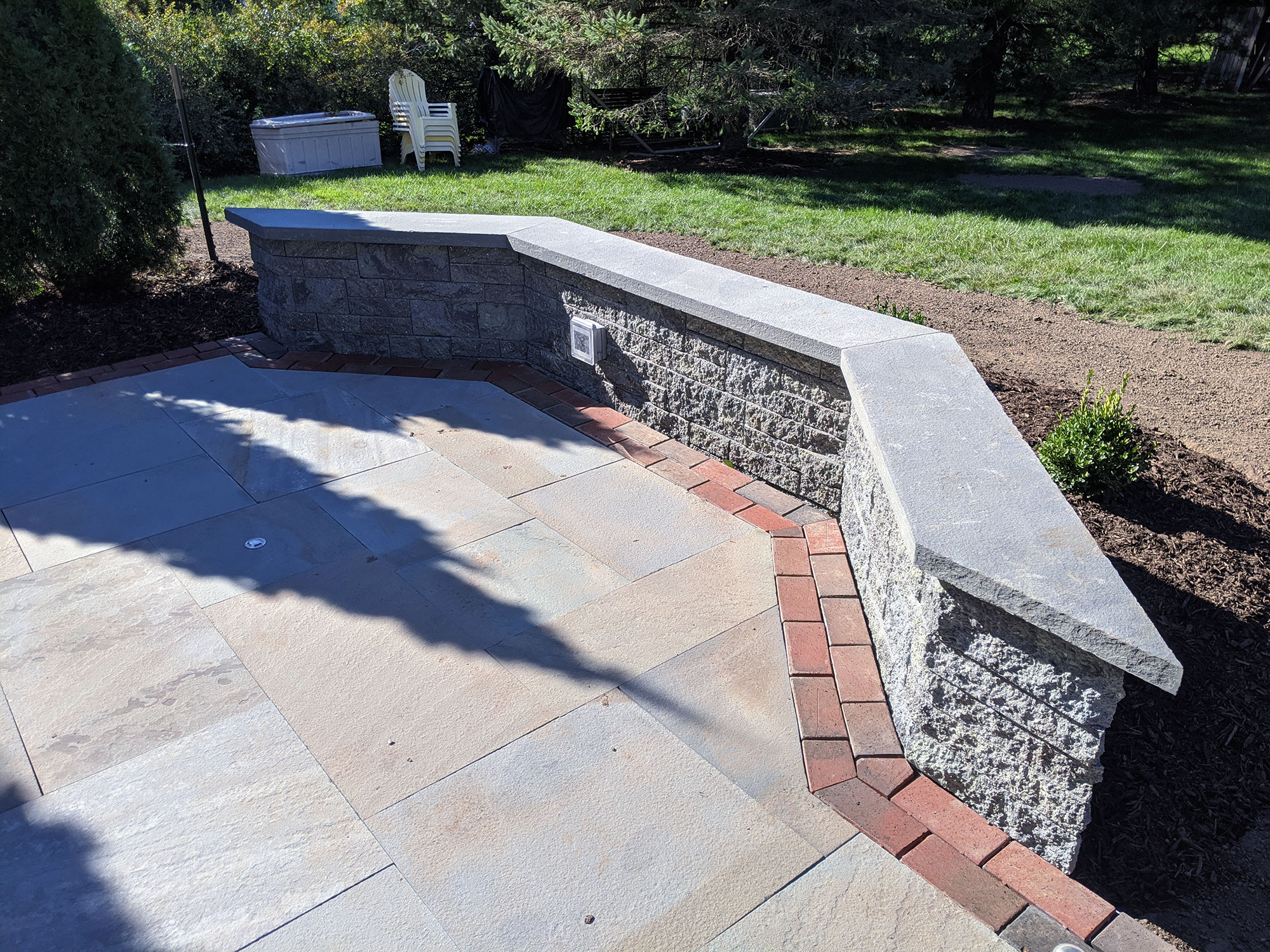 Seating Wall Installation Syracuse NY | Hunter Springs Landscape Artisans